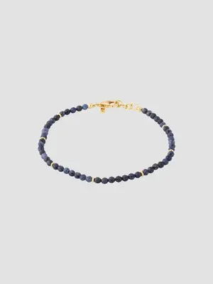 JAN LESLIE 18k Yellow Gold & Beaded Bracelet - Sapphire