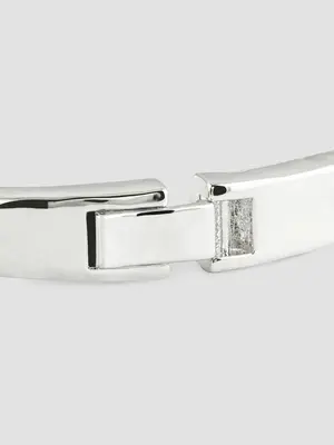 ANABEL ARAM Farrier 18k--plated Or -plated Hinged Bangle - Silver