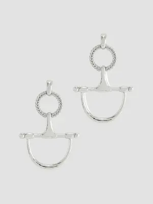 ANABEL ARAM Cheval -plated Horsebit Drop Earrings