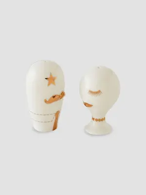 Jonathan Adler Gilded Mr. & Mrs. Muse Salt & Pepper Shakers