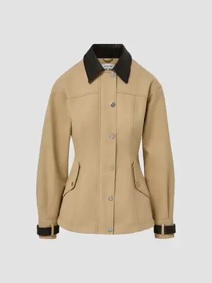 Veronica Beard Talla Cotton Jacket - Sand
