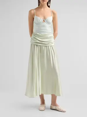 Simkhai Gianna Draped Midi-skirt