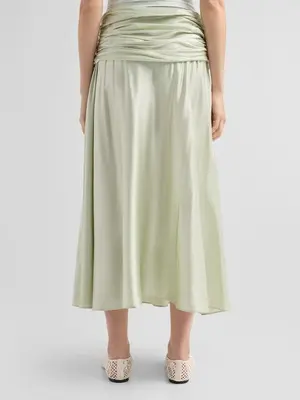 Simkhai Gianna Draped Midi-skirt
