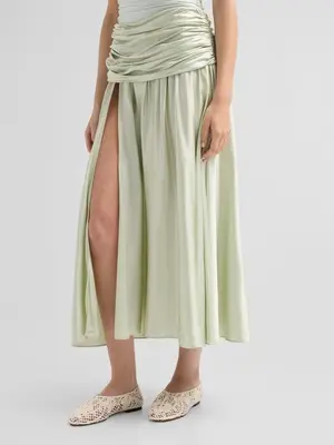 Simkhai Gianna Draped Midi-skirt