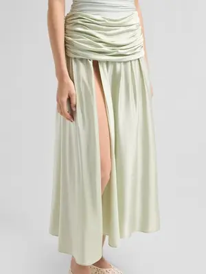 Simkhai Gianna Draped Midi-skirt