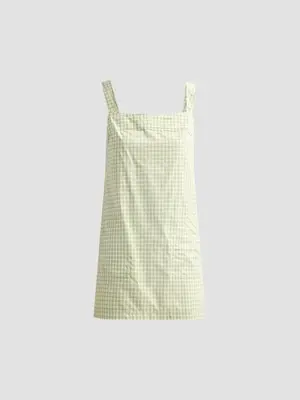 Simkhai Sloan Gingham Mini Dress - Lime Gingham