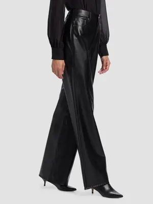 Veronica Beard Kasey Faux Leather Wide-leg Pants