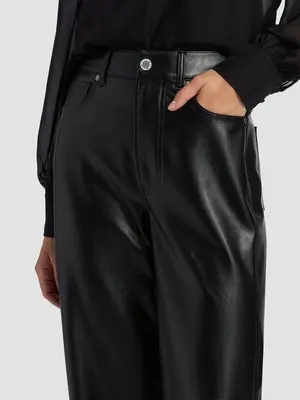 Veronica Beard Kasey Faux Leather Wide-leg Pants