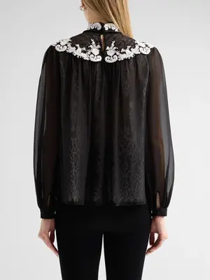 Kobi Halperin Teagan Lace-embroidered Blouse