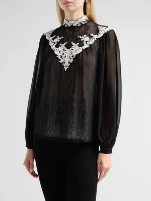 Kobi Halperin Teagan Lace-embroidered Blouse