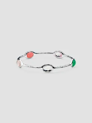 Ippolita Rock Candy Bambina Five-stone Sterling & Multi-stone Bangle - Silver