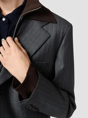 Miu Miu Single-breasted Pinstripe Jacket