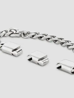 JAN LESLIE Curb Chain Sterling Adjustable Bracelet