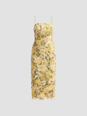 UNGARO Robin Lace Midi Dress - Multi