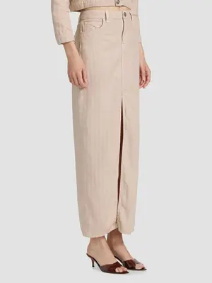 L'Agence Carmy Denim Maxi Skirt