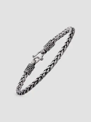 JAN LESLIE Wheat Chain Sterling Bracelet - Silver