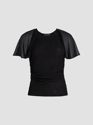 Veronica Beard Arisa Mixed Media Top