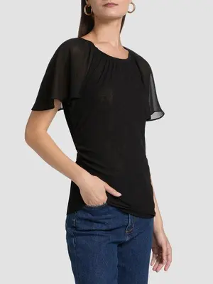Veronica Beard Arisa Mixed Media Top