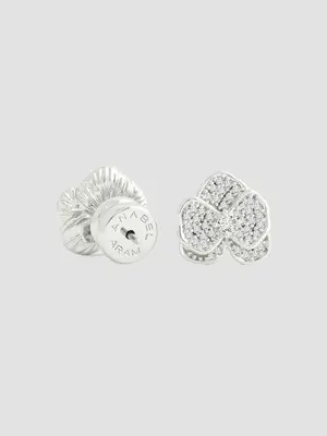 ANABEL ARAM Orchid Sterling -plated & Cubic Zirconia Stud Earrings