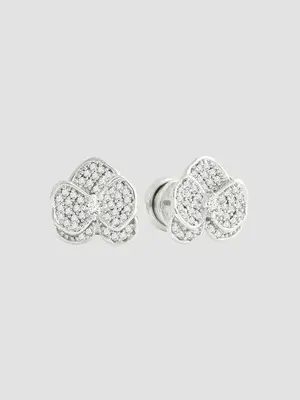 ANABEL ARAM Orchid Sterling -plated & Cubic Zirconia Stud Earrings