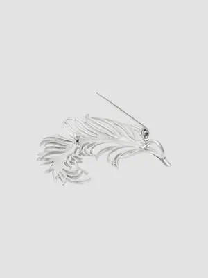 JAN LESLIE Sterling Feather Lapel Pin