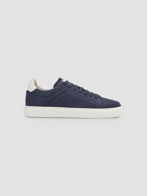 Brunello Cucinelli Suede Low-top Sneakers Blue