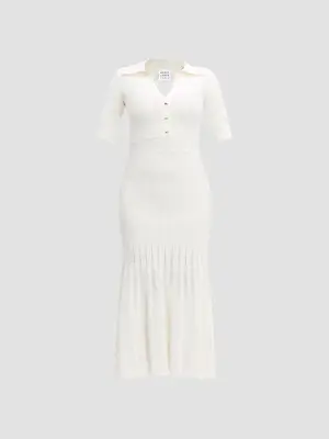 Herve Leger Adele Rib-knit Midi-dress
