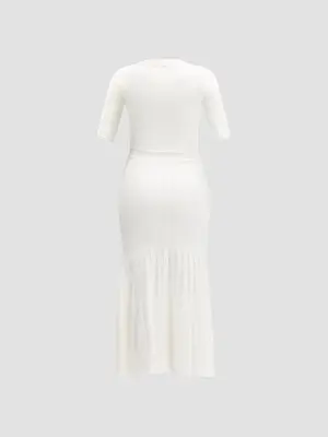 Herve Leger Adele Rib-knit Midi-dress