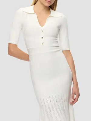 Herve Leger Adele Rib-knit Midi-dress