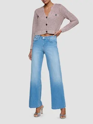 L'Agence Joanne Low-rise Wide-leg Jeans - Pacific