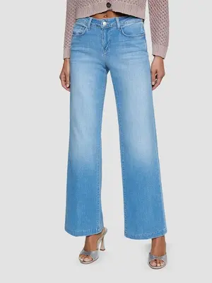 L'Agence Joanne Low-rise Wide-leg Jeans - Pacific