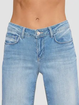 L'Agence Joanne Low-rise Wide-leg Jeans - Pacific