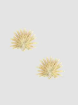 ANABEL ARAM Palm 18k--plated & Cubic Zirconia Stud Earrings - Gold
