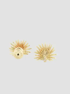 ANABEL ARAM Palm 18k--plated & Cubic Zirconia Stud Earrings
