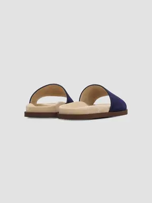Brunello Cucinelli Suede Slide Sandals
