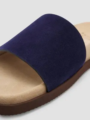 Brunello Cucinelli Suede Slide Sandals