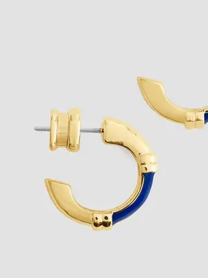 ANABEL ARAM Forza 18k-gold-plated & Lazuli Huggie Earrings