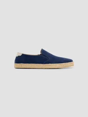 Brunello Cucinelli Suede Braided-midsole Espadrilles Midnight