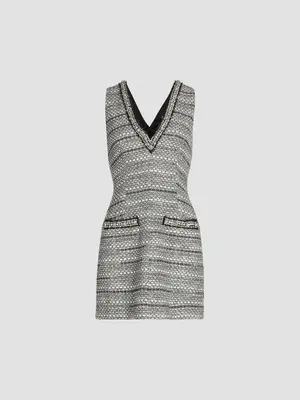 Veronica Beard Odele Embellished Cotton-blend Minidress