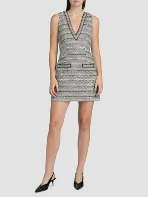 Veronica Beard Odele Embellished Cotton-blend Minidress