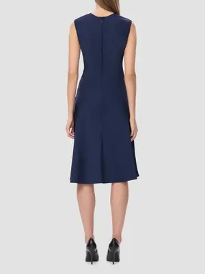 Herve Leger Satin Cowlneck Midi-dress
