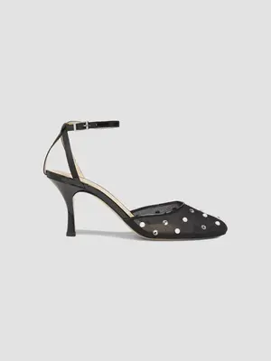 NALEBE Stellar 100mm Embellished Pumps - Black