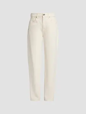 Veronica Beard Harley Arc Leg High-rise Jeans - Ecru