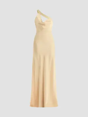 Herve Leger The Fiora Metallic Satin Gown