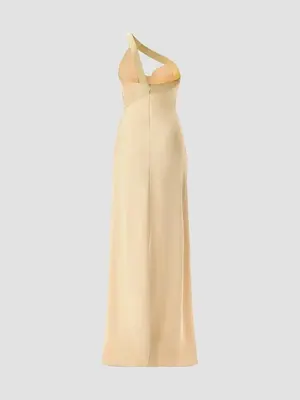 Herve Leger The Fiora Metallic Satin Gown
