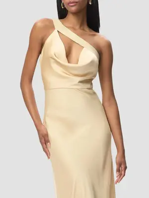 Herve Leger The Fiora Metallic Satin Gown