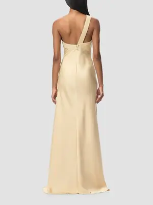 Herve Leger The Fiora Metallic Satin Gown