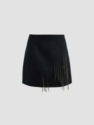 Kobi Halperin Scarlett Wool Silk Mini Skirt
