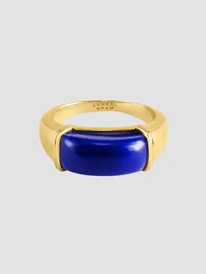 ANABEL ARAM Forza 18k-gold-plated & Gemstone Ring Lapis