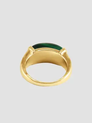 ANABEL ARAM Forza 18k--plated & Gemstone Ring - Malachite